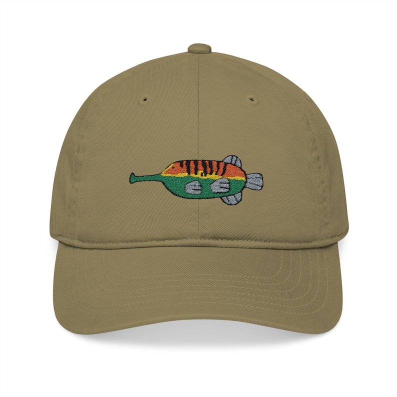 Mystery Fish | Organic Embroidery Baseball Cap | Nostalgia Hat - Etsy