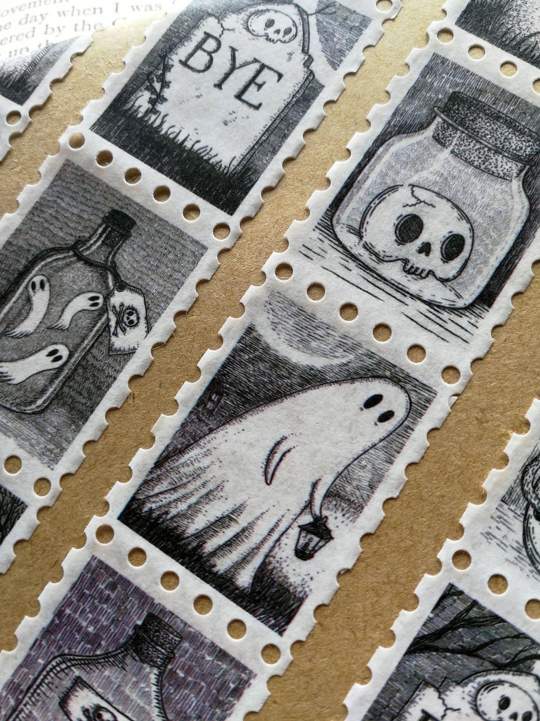 Spooky Stamps Art Washi Tape - Etsy