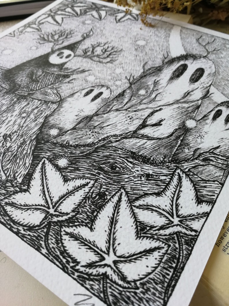 Tree Sprite Spooky Square Art Print With Poem - Etsy UK