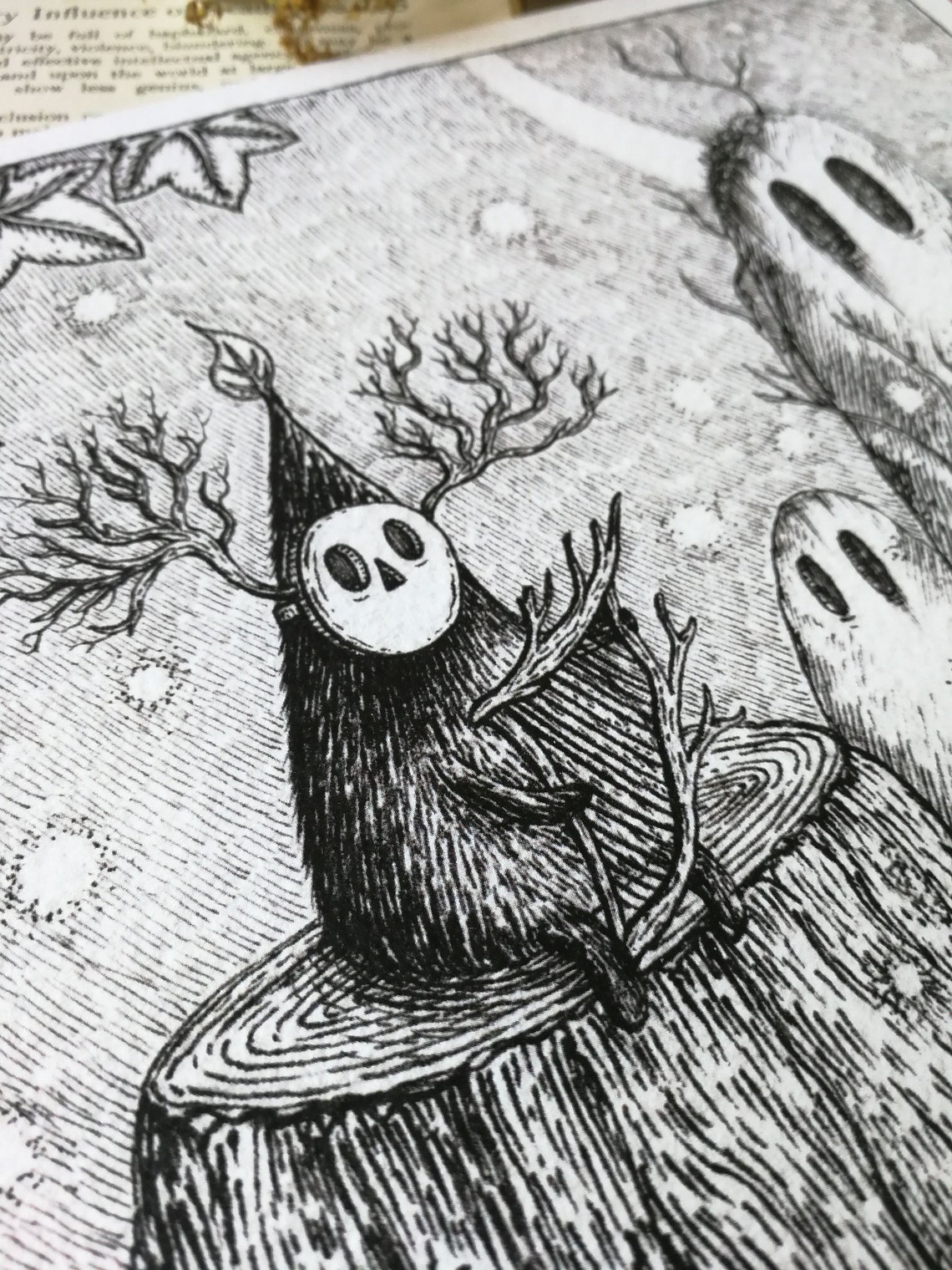 Tree Sprite Spooky Square Art Print With Poem - Etsy UK