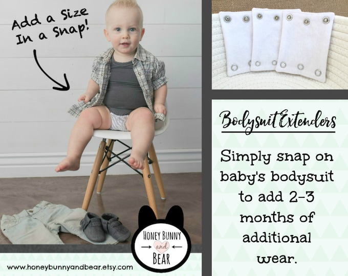 BABY BODYSUIT EXTENDERS - Add Length to Baby's Onesies. Also Great for ...