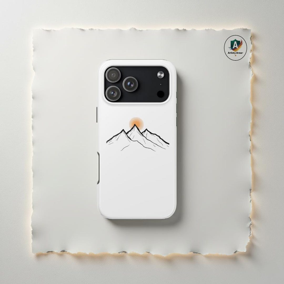 Minimalist Mountain Line Art iPhone Case, Tough Cover - Etsy
