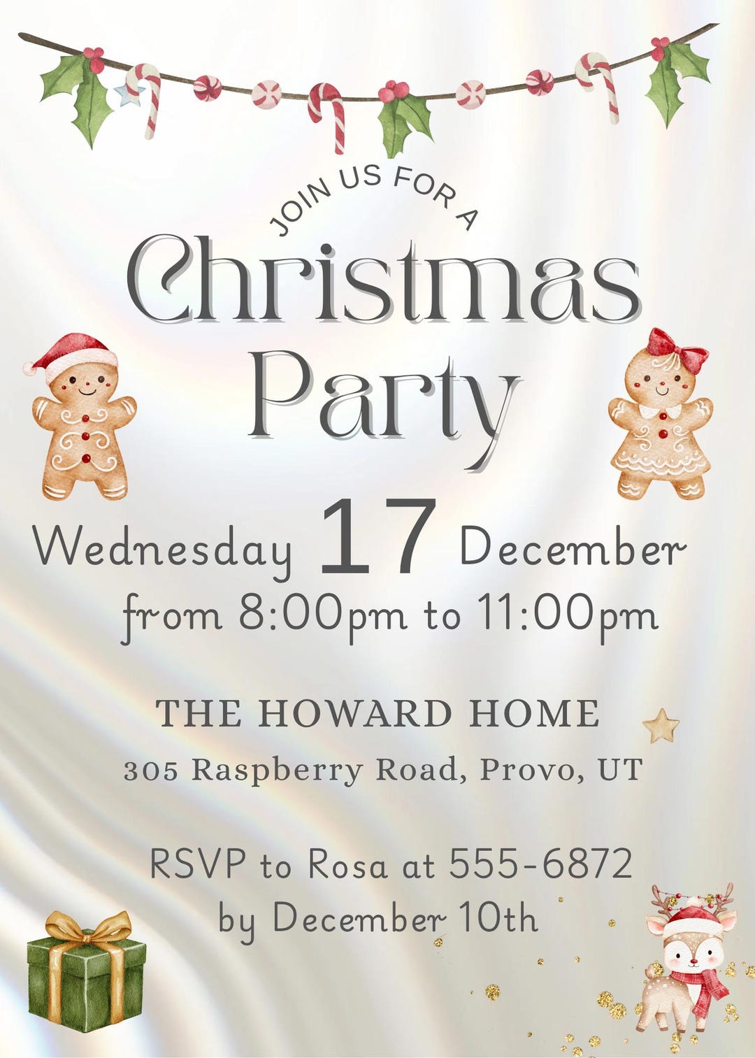 Customizable Christmas Party Invite - Etsy
