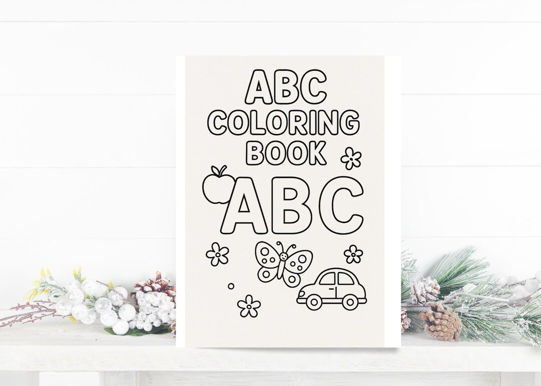 ABC 123 Coloring Book: Baby's First Book PDF Editable Covers Canva ...