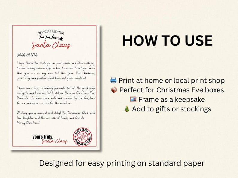 Letter From Santa Editable Printable, North Pole Santa Letter Template ...