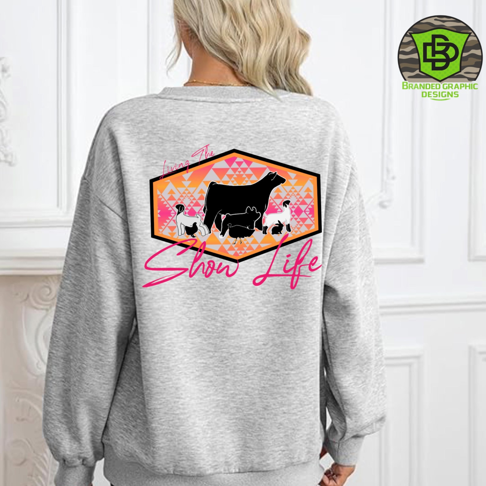 Show Life Livestock Aztec Shirt Design | PNG File (digital Download) - Etsy