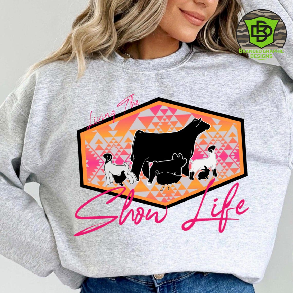 Show Life Livestock Aztec Shirt Design | PNG File (digital Download) - Etsy