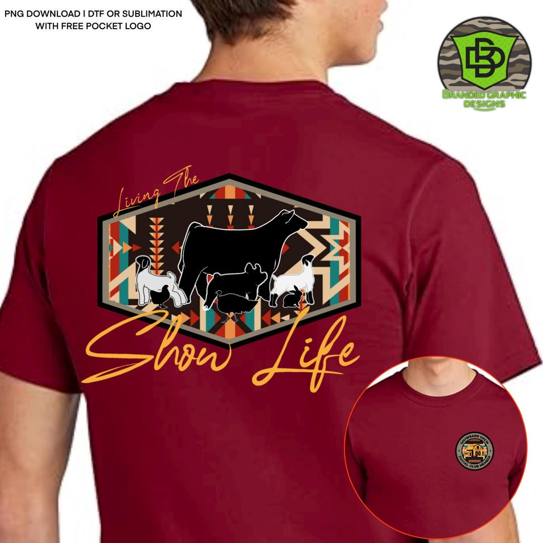 Show Livestock Aztec Shirt Design | PNG File | 300 DPI DTF ...