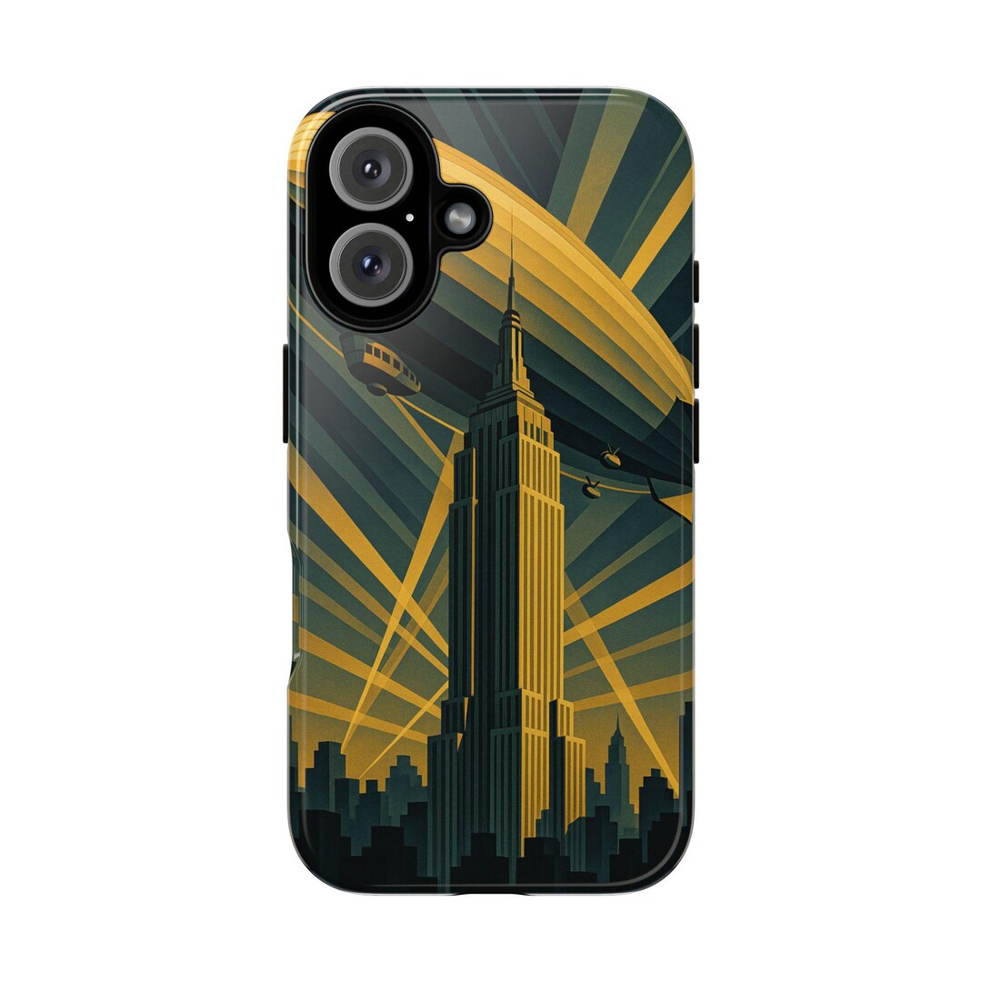 Art Deco Airship Skyline Phone Case | Empire State Building Design ...