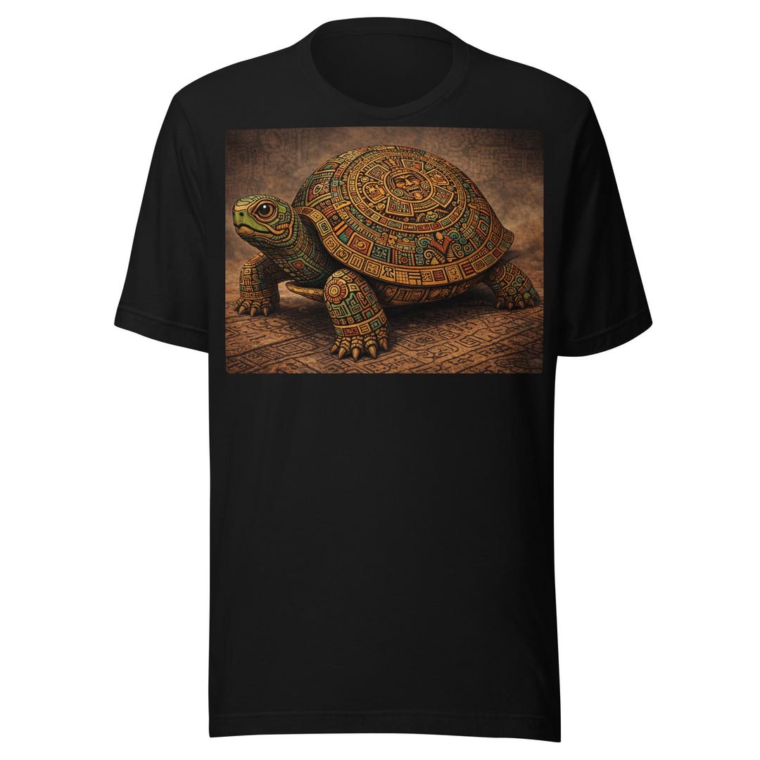 Tortuga Azteca — Arte Mexica Con Calendario Prehispánico Estilo Tribal ...