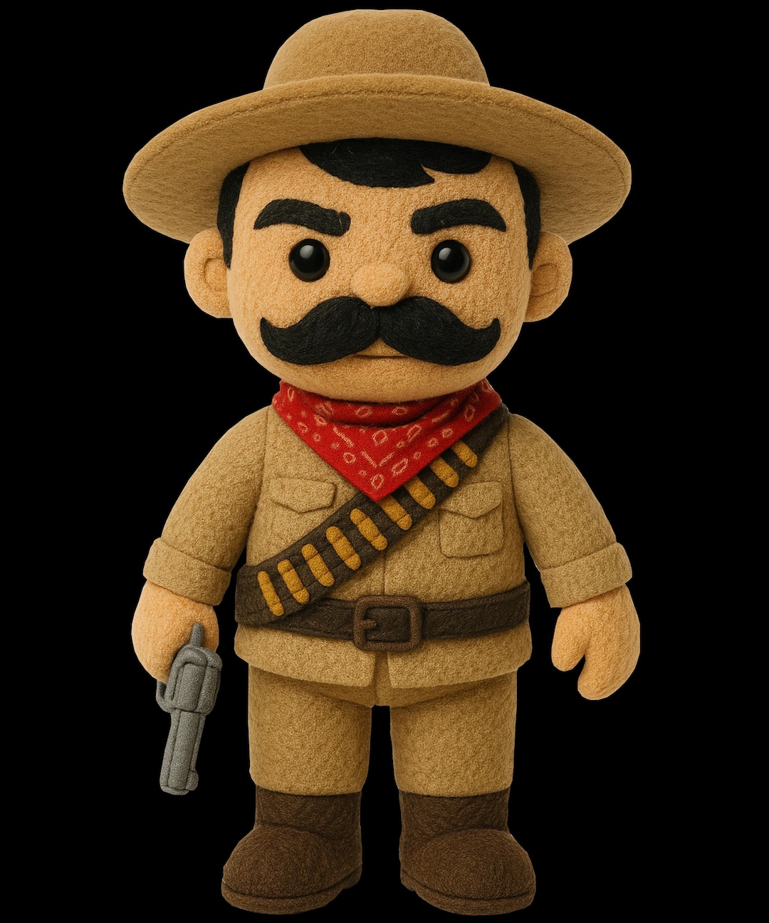 Zapata Cute Mexican Revolutionary Plush Style Digital Download, Cartoon ...