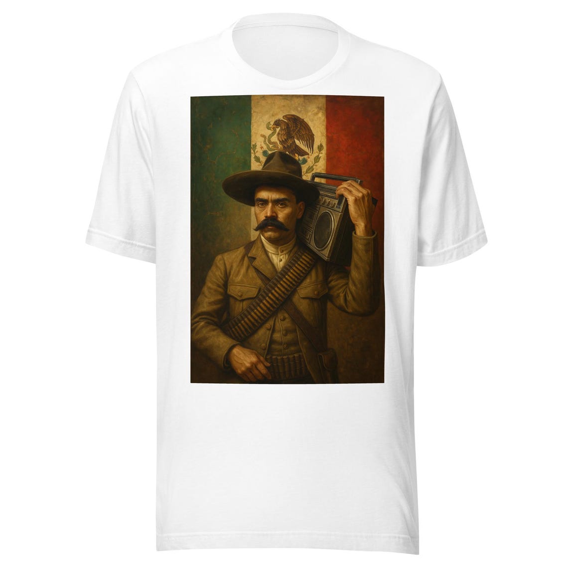 Emiliano Zapata Grabadora Mexican Flag Unisex T-shirt - Etsy