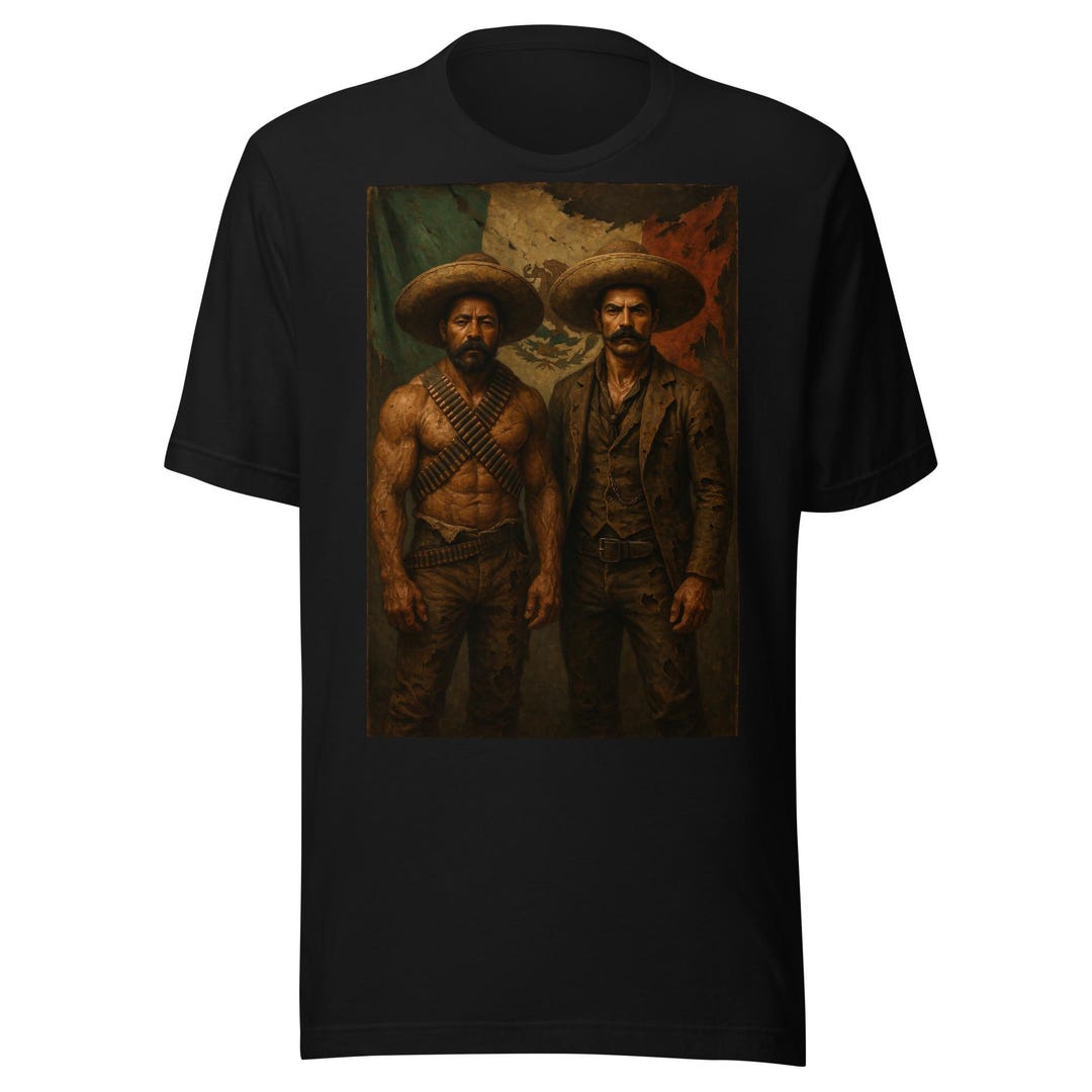 General Emiliano Zapata General Francisco Villa Vintage Mexican Flag ...