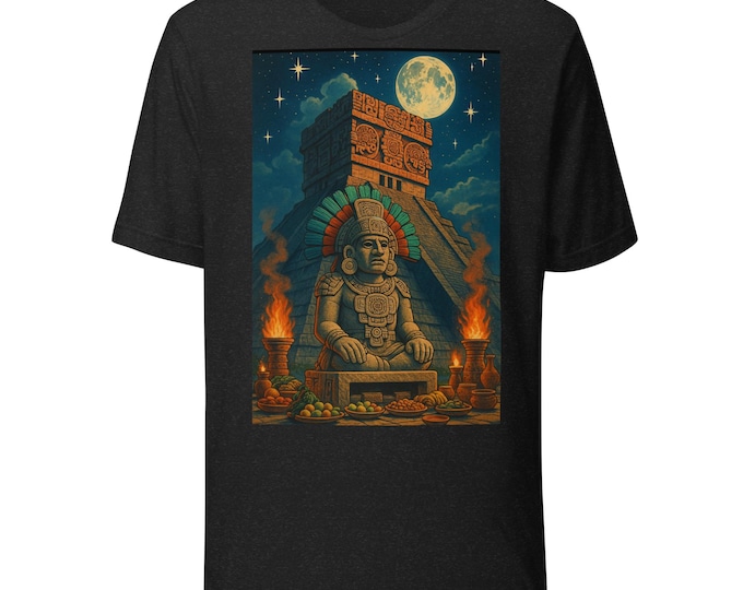 Aztec Skull Warrior T-shirt, Aztec Eagle Headdress Shirts, Aztec Mens ...