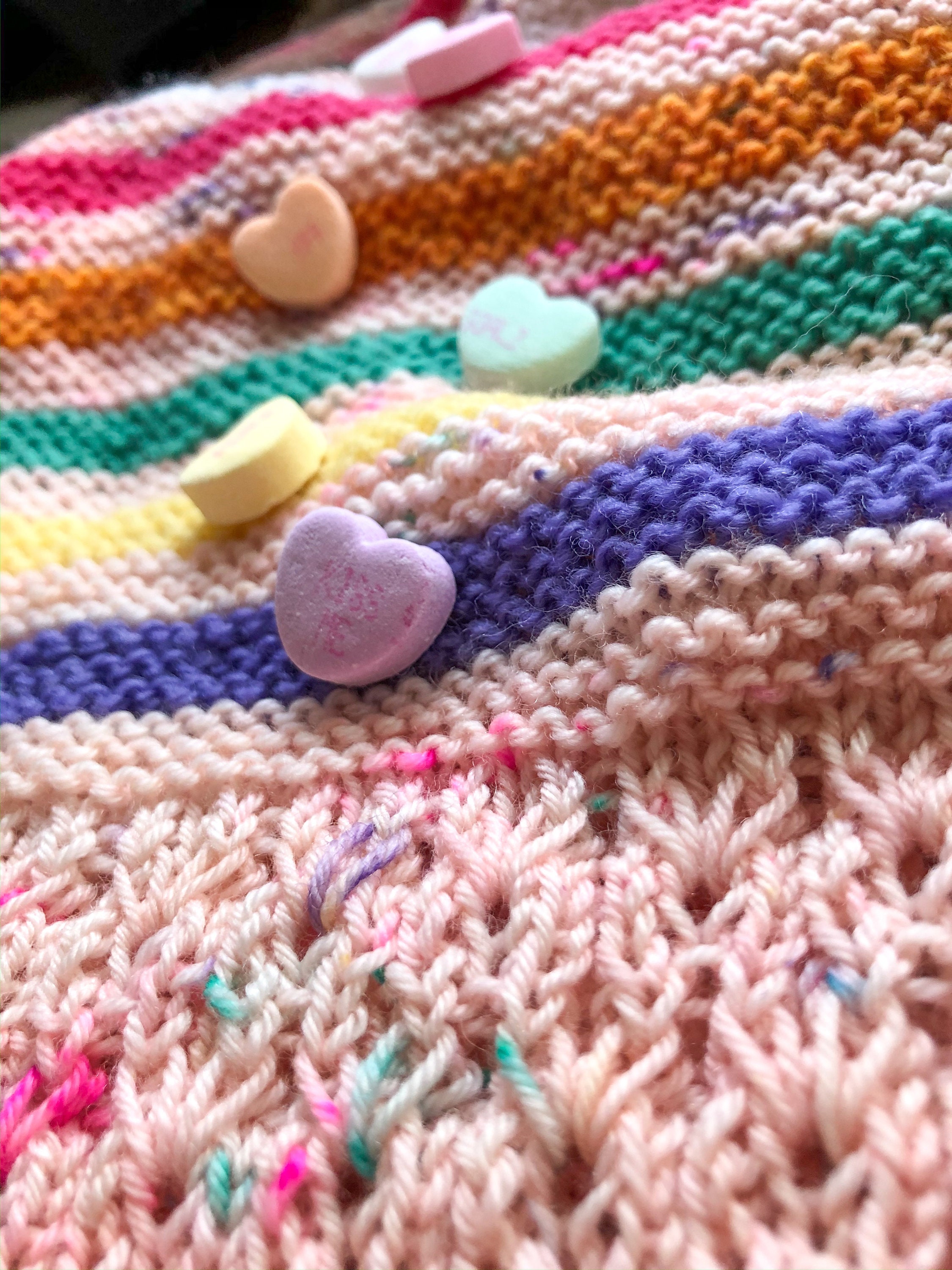 Sweet Hearts Wrap Knitting Pattern Inspired by Candy - Etsy