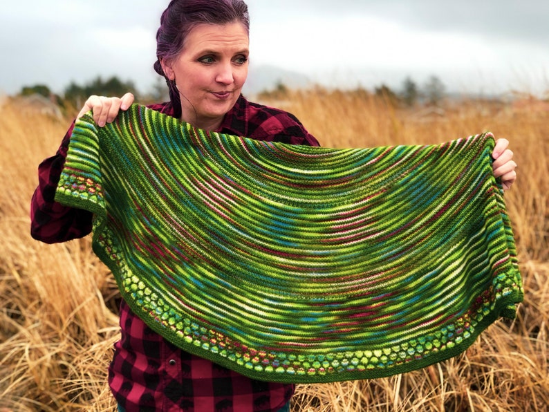 Half-pi Shawl Knitting Pattern, Half-circle Shawl Knitting Pattern ...
