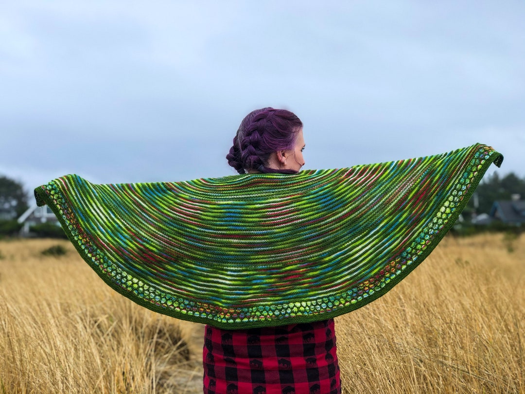 Half-pi Shawl Knitting Pattern, Half-circle Shawl Knitting Pattern ...