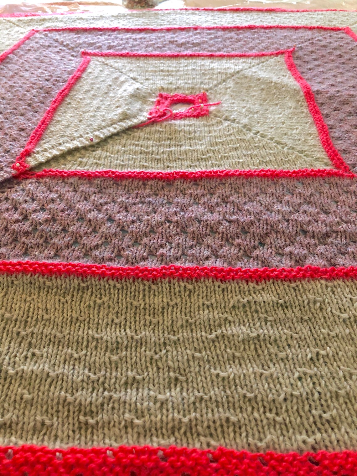 Manta Square Shawl Knitting Pattern, Large Shawl, Worsted Weight, Open ...