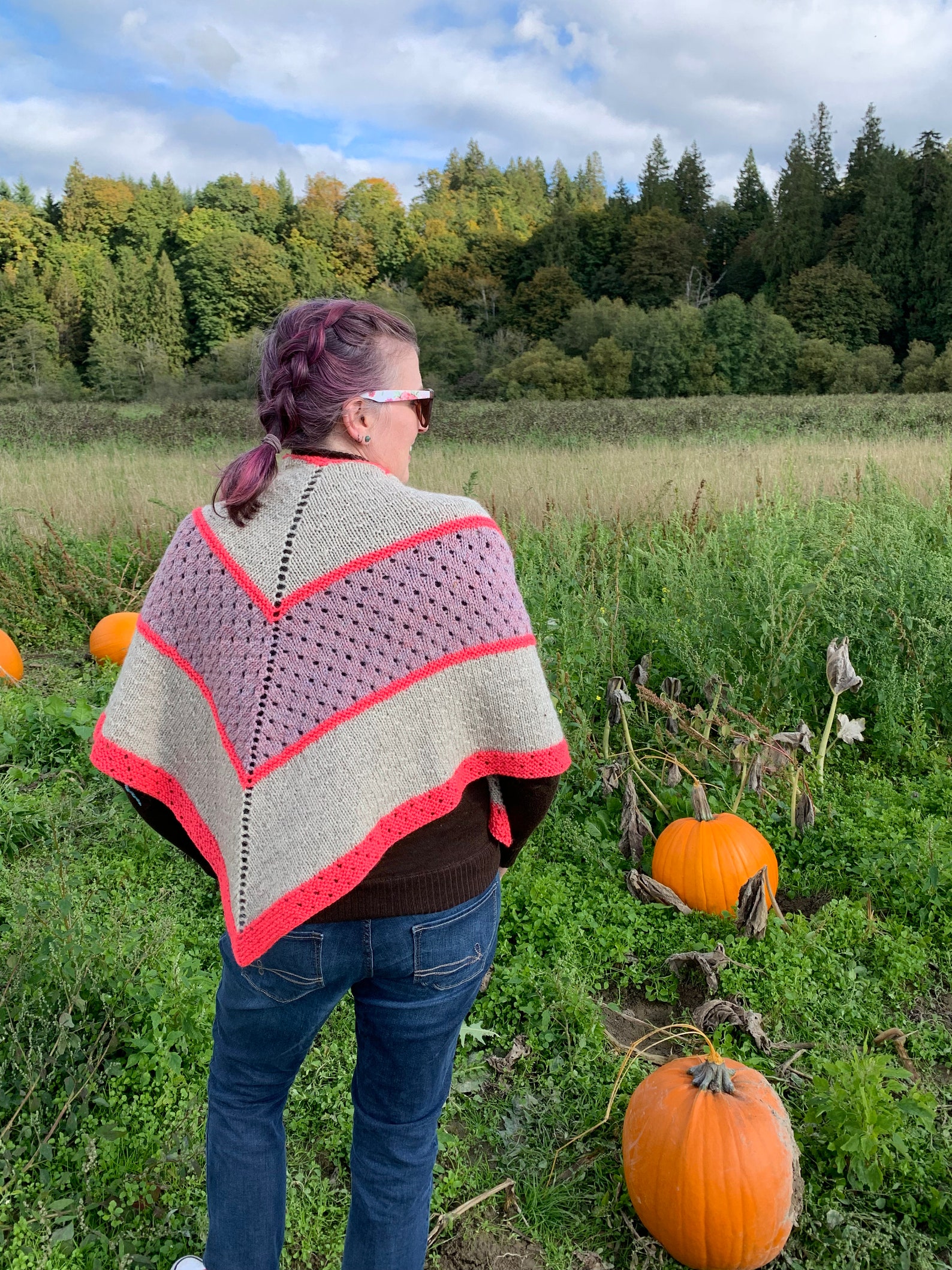 Manta Square Shawl Knitting Pattern, Large Shawl, Worsted Weight, Open ...