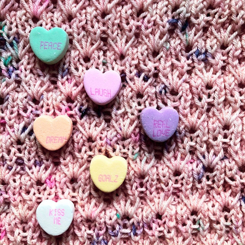 Sweet Hearts Wrap Knitting Pattern Inspired by Candy - Etsy