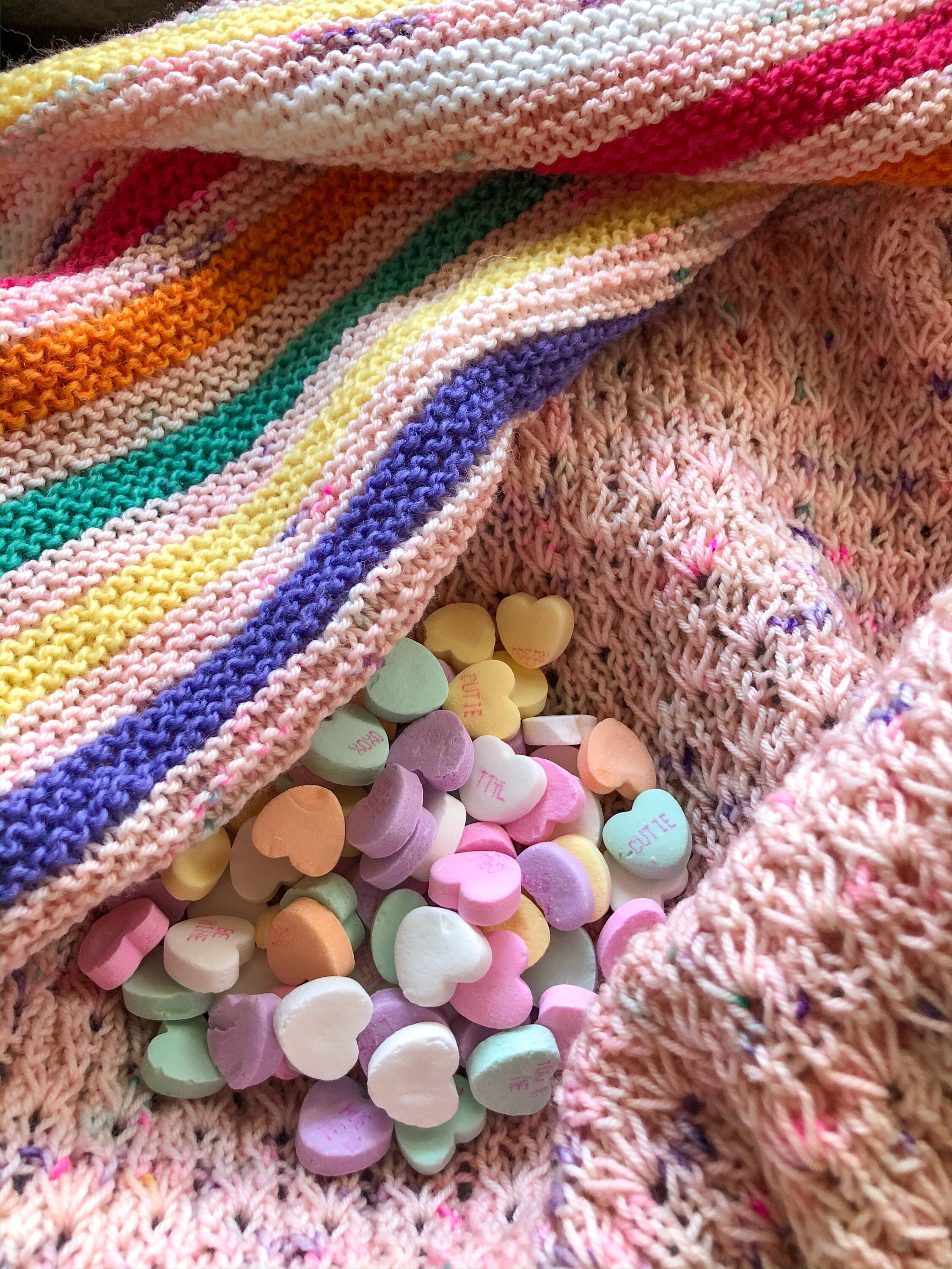 Sweet Hearts Wrap Knitting Pattern Inspired by Candy - Etsy