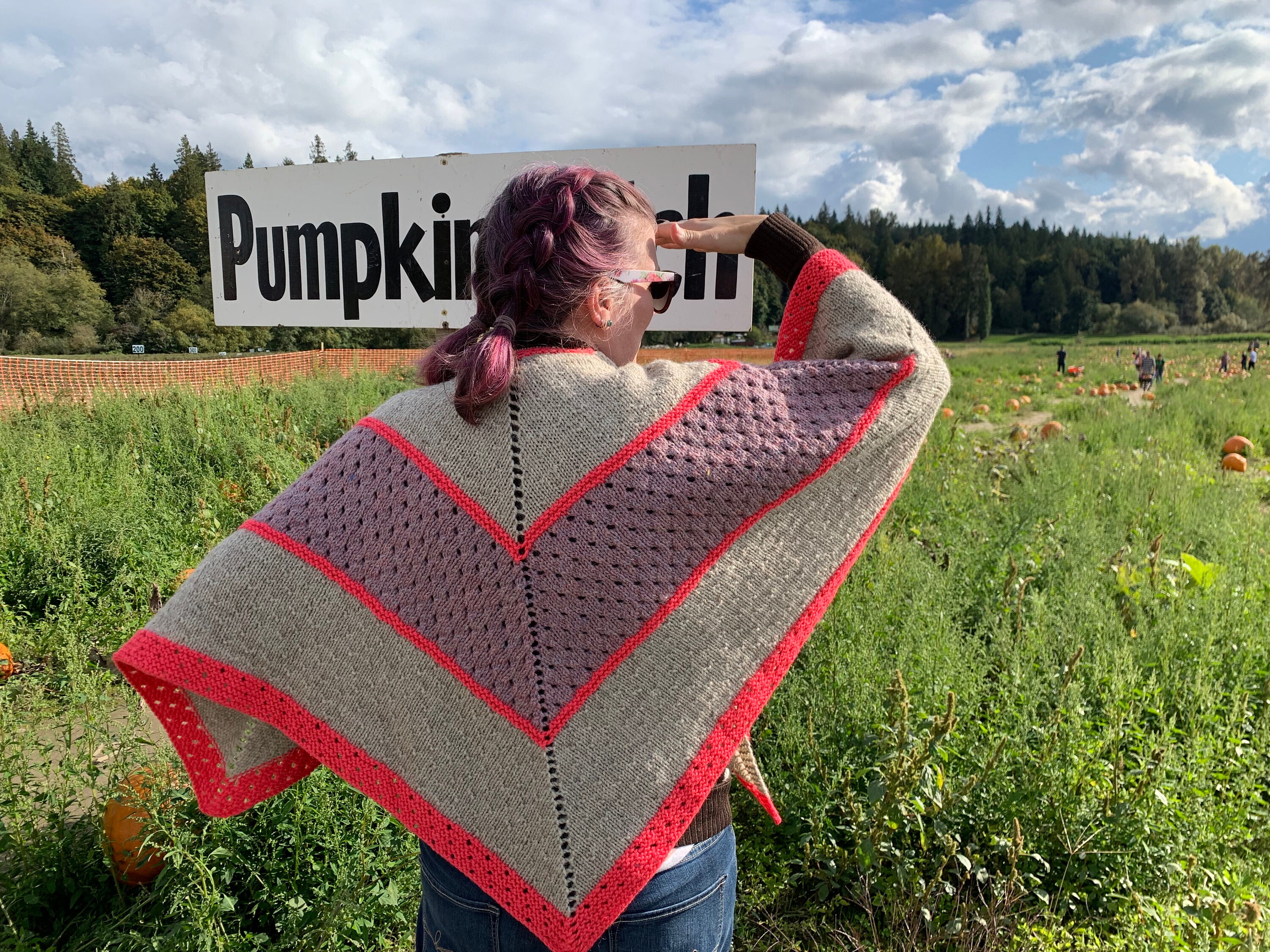 Manta Square Shawl Knitting Pattern, Large Shawl, Worsted Weight, Open ...