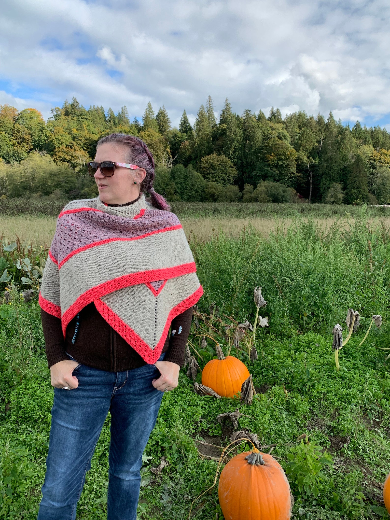 Manta Square Shawl Knitting Pattern, Large Shawl, Worsted Weight, Open ...