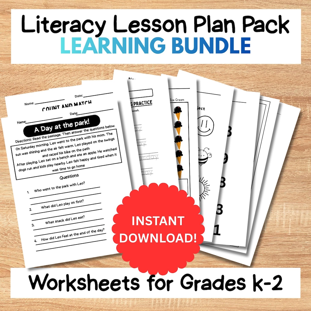 Kindergarten Literacy Worksheets | Reading, Math & Writing Activities ...