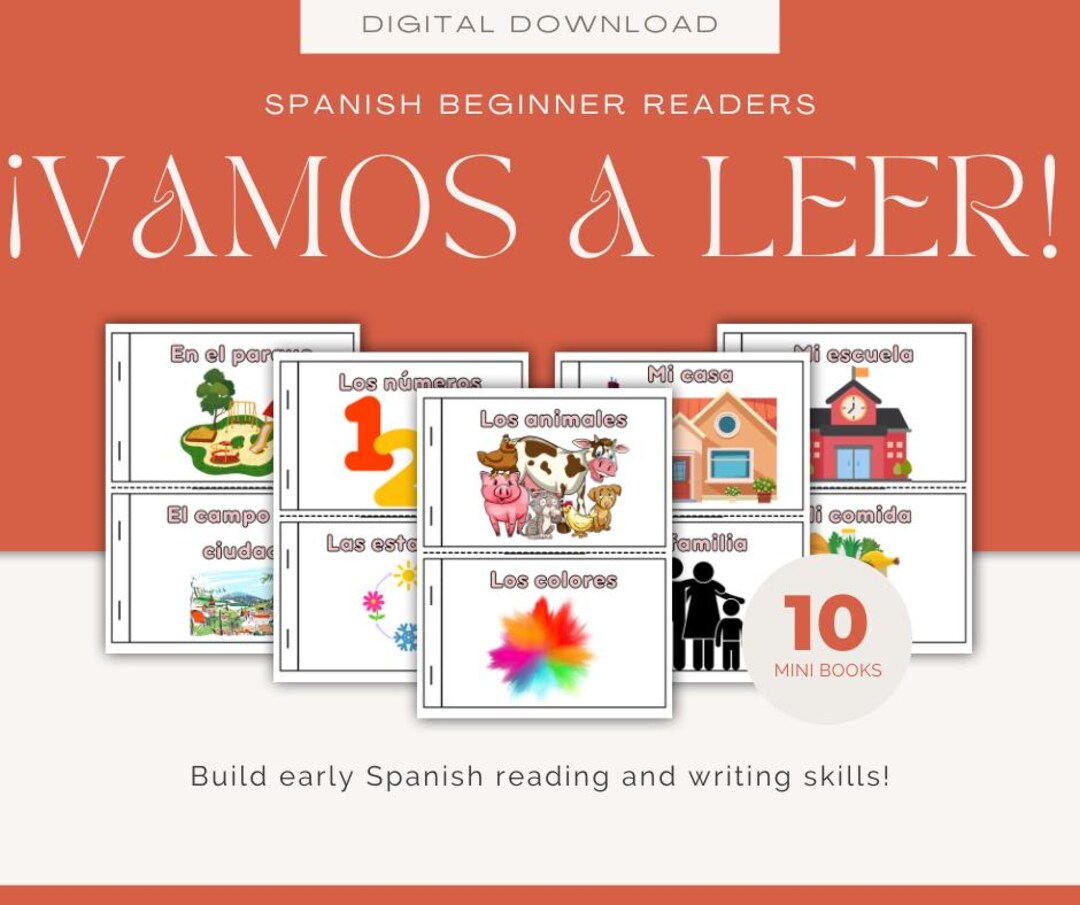 Spanish Beginner Reader Books for Kindergarten (PDF Printable) - Etsy