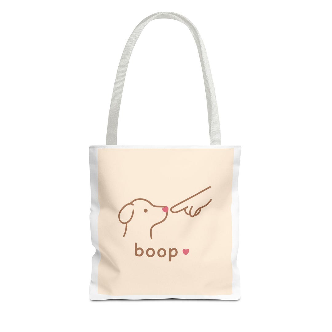 Boop Dog Nose Boop Tote Bag | Cute Minimalist Pup Illustration - Etsy