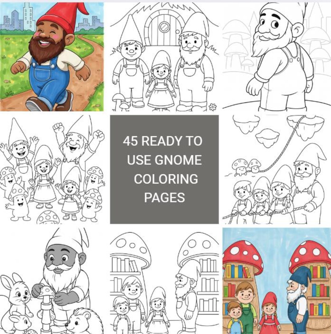 45 Garden Gnome Coloring Pages - Adult and Children Coloring Pages ...