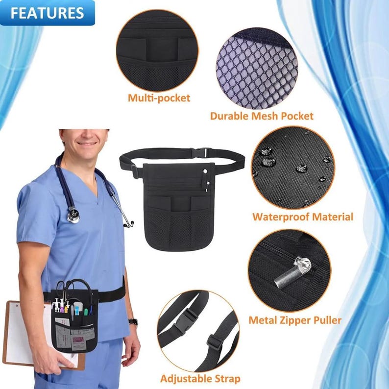 Nurse Fanny Pack, Unisex Medical Tool Belt Organizer, Custom Thread ...