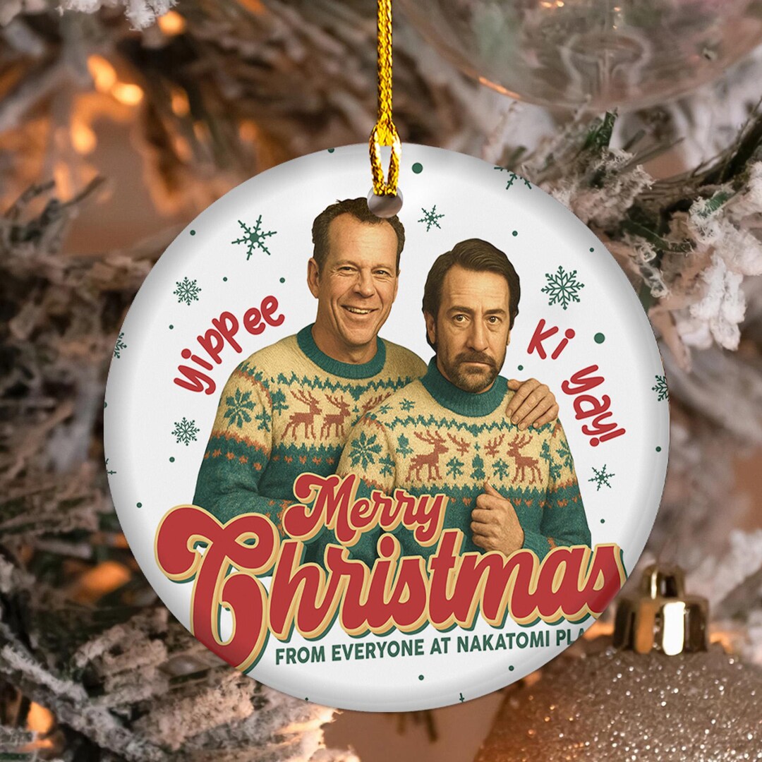 Die Hard Yippee Ki Yay Ceramic Christmas Ornament, Best Christmas Movie ...