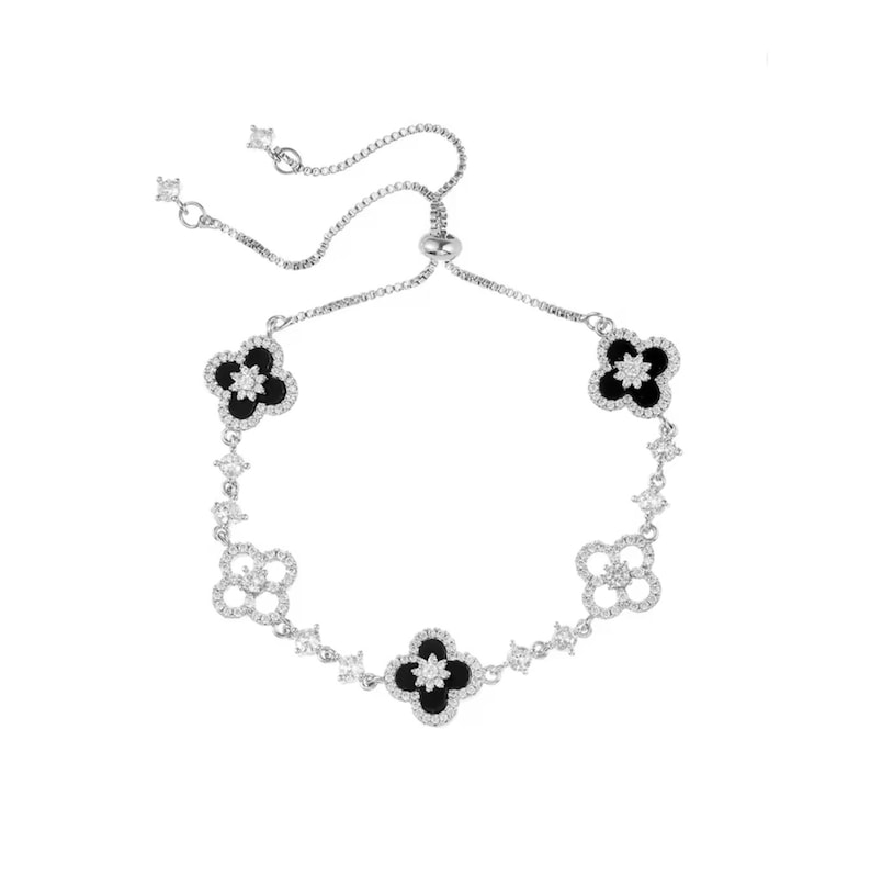 Midnight Eclipse Clover Bracelet for Women - Etsy