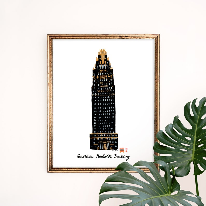 American Radiator Building Art Print NYC Architecture Art - Etsy