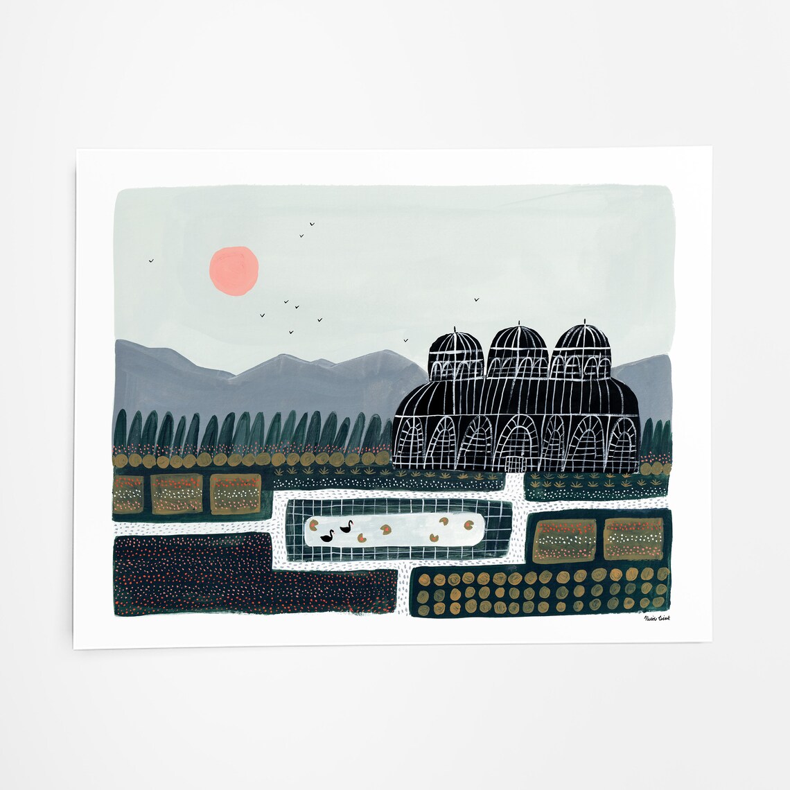 Conservatory Art Print | Garden Wall Art | | Outdoor Botanical ...