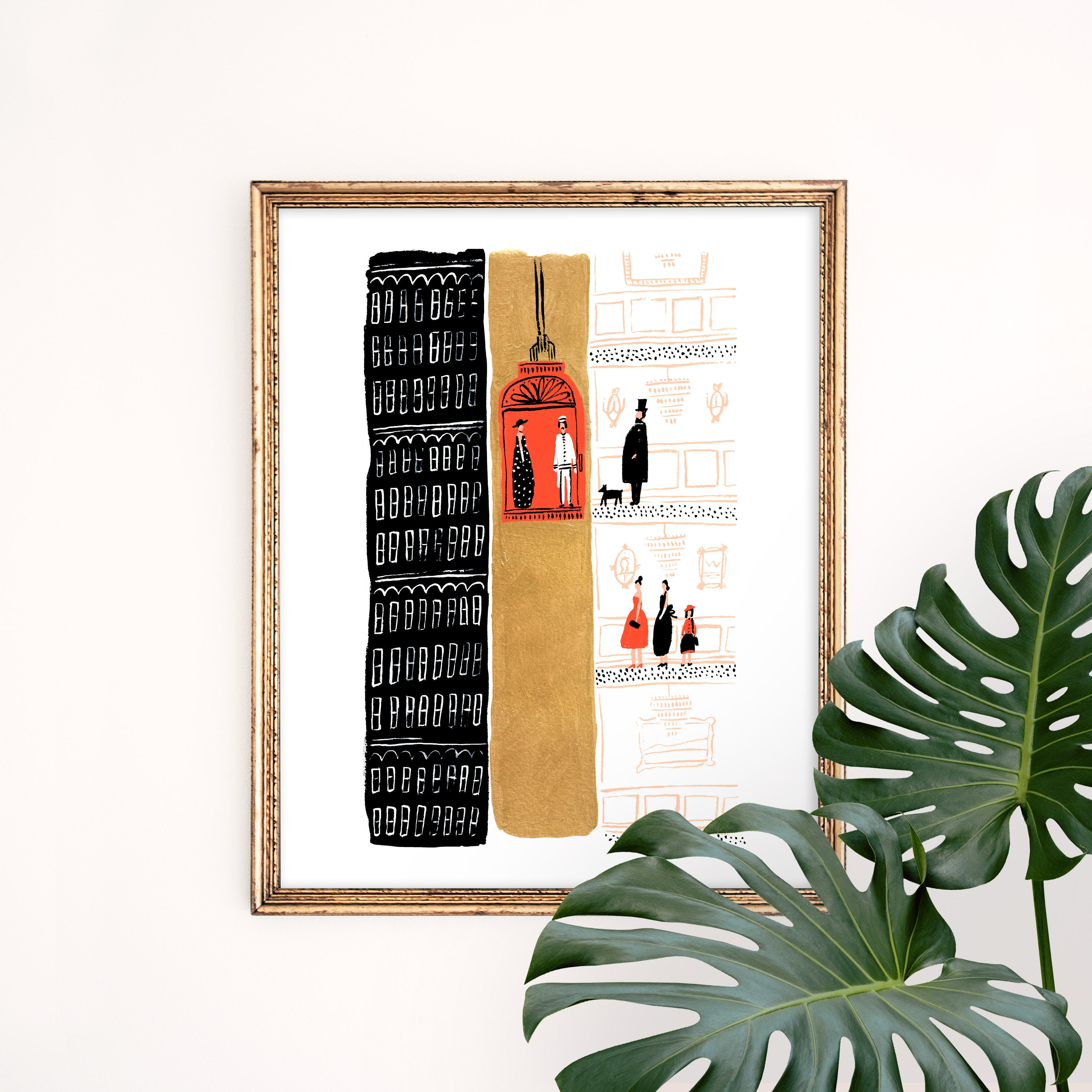 Elevator Operator Print Vintage NYC Building Architecture - Etsy