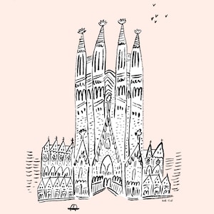 La Sagrada Familia Basilica Art Print | Spain Wall Art | Architecture ...