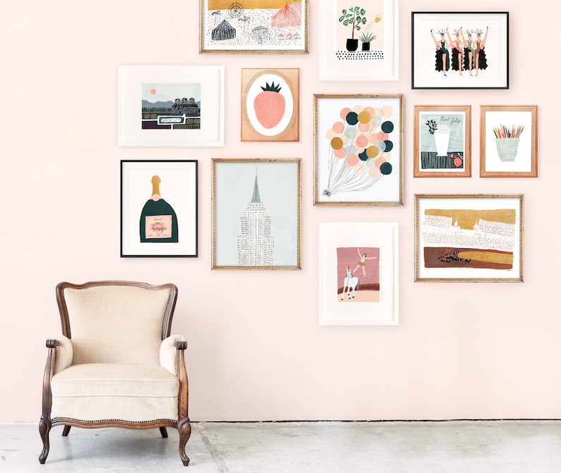 Day at the Races Art Print Kentucky Derby Painting | Etsy