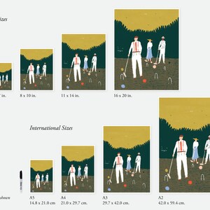 Croquet All Day Art Print | Historic Painting | Vintage Outdoor Sport ...
