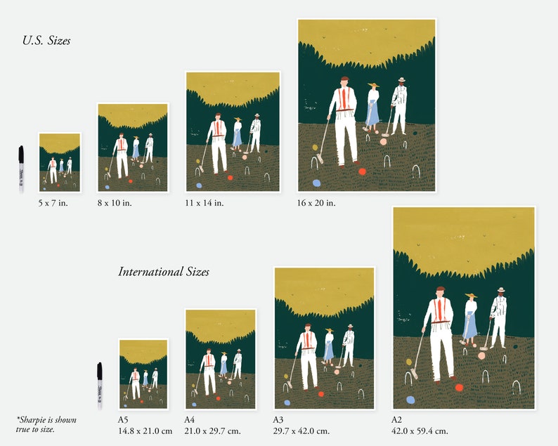Croquet All Day Art Print | Historic Painting | Vintage Outdoor Sport ...
