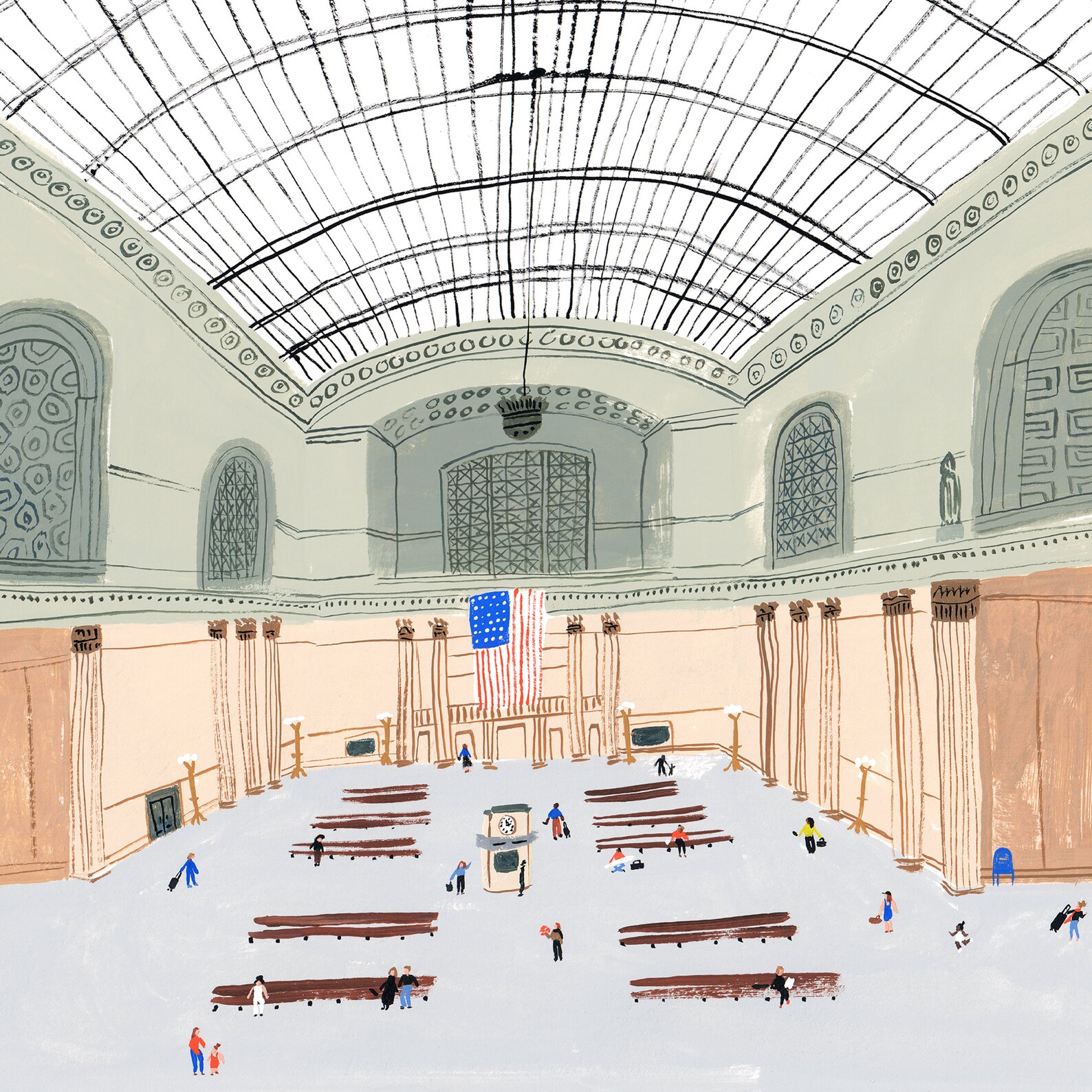 Union Station Art Print | Chicago Architecture Poster | Windy City ...