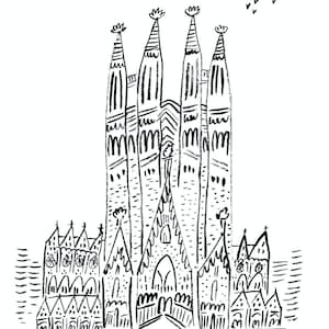 La Sagrada Familia Basilica Art Print | Spain Wall Art | Architecture ...