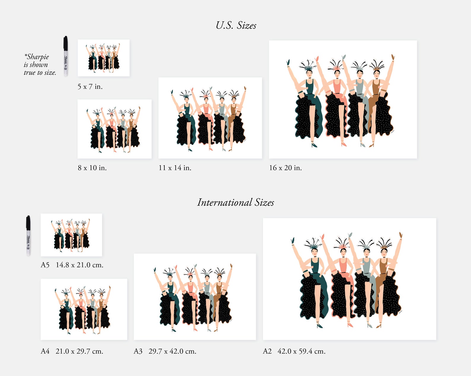 Can Can Dancer Art Print | Colorful Poster | French Wall Art | Paris ...