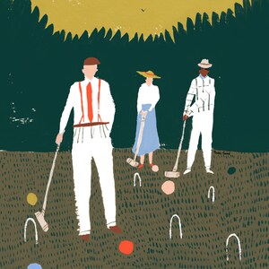 Croquet All Day Art Print | Historic Painting | Vintage Outdoor Sport ...