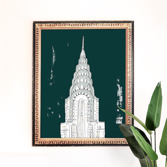 Chrysler Building Art Print NY Architecture New York - Etsy