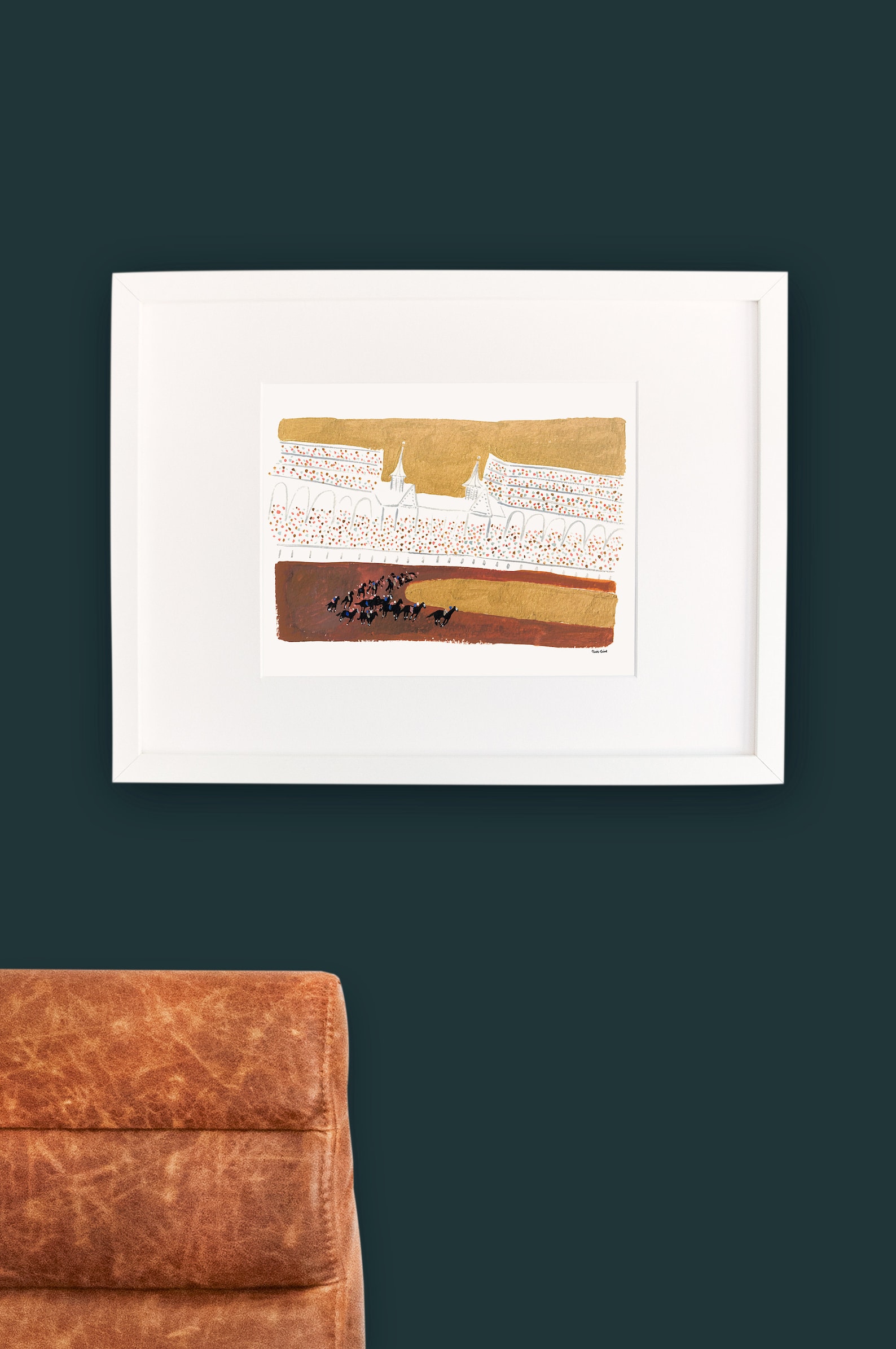 Day at the Races Art Print Kentucky Derby Painting | Etsy