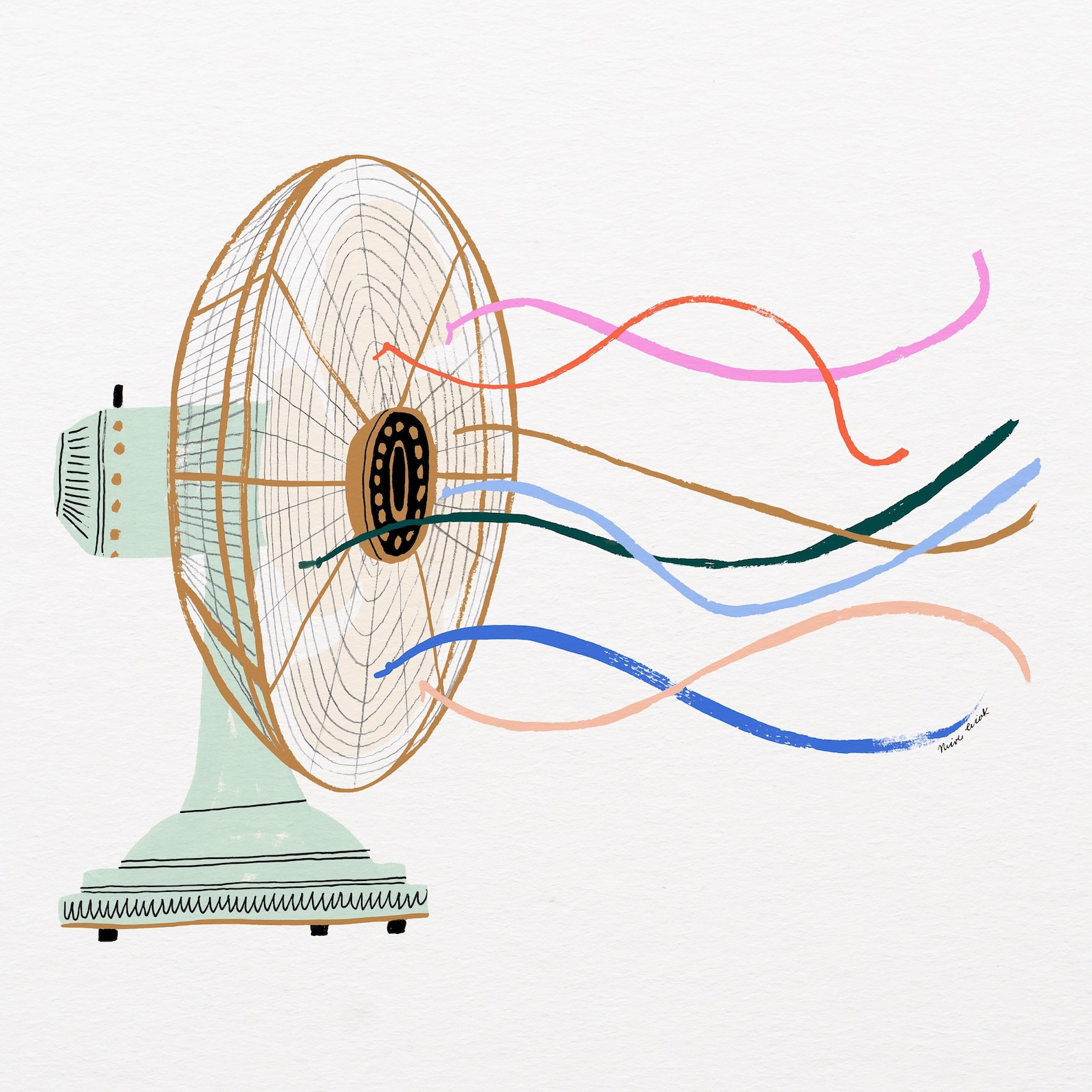 Electric Fan Art Print Rainbow Painting Unique Wall Art - Etsy