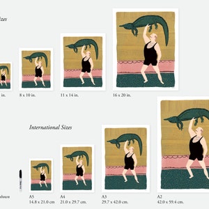 Alligator Man Art Print Circus Art Bodybuilder Wall Decor - Etsy