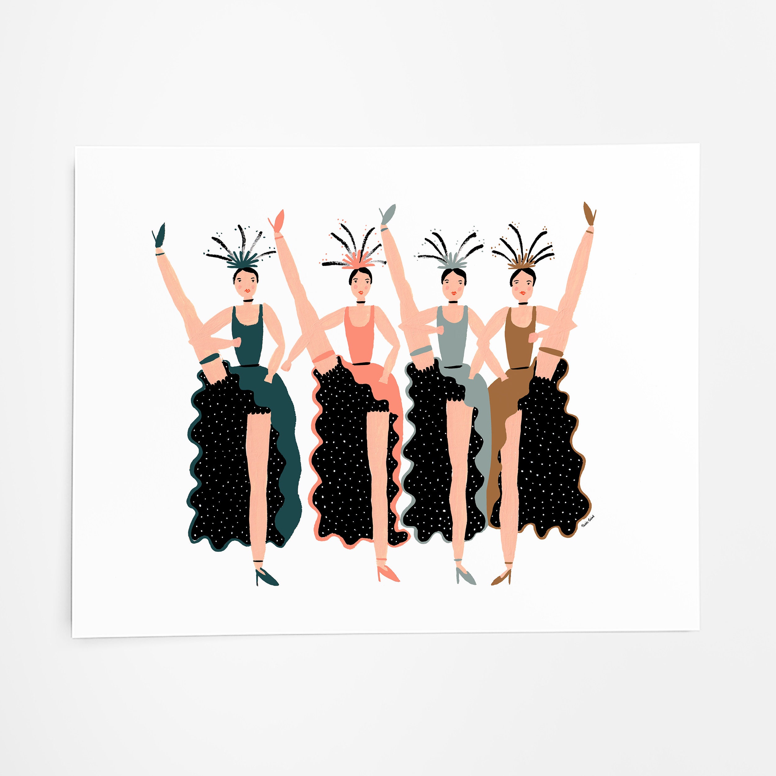 Can Can Dancer Art Print | Colorful Poster | French Wall Art | Paris ...